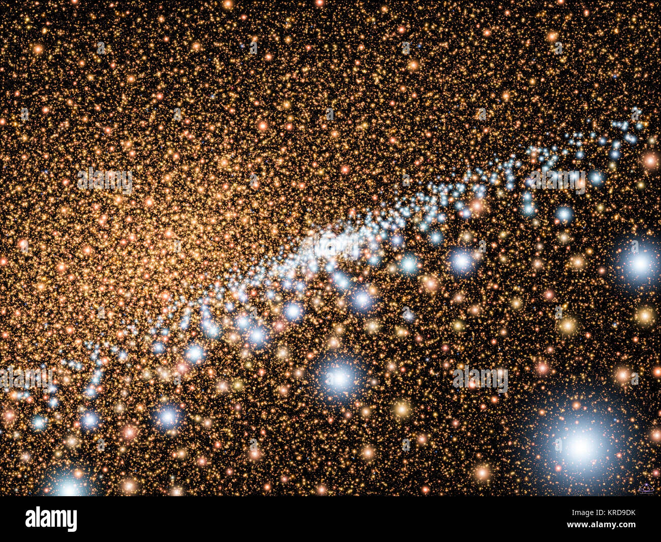 Galassia di Andromeda Double-Nucleus, dipinto da Adolf Schaller basato ...