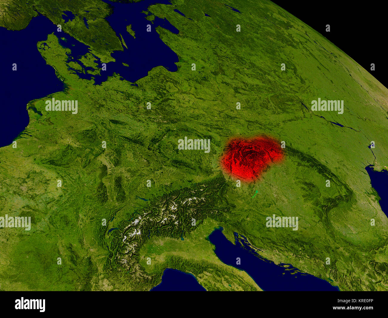 Cartina fisica della slovacchia immagini e fotografie stock ad alta ...