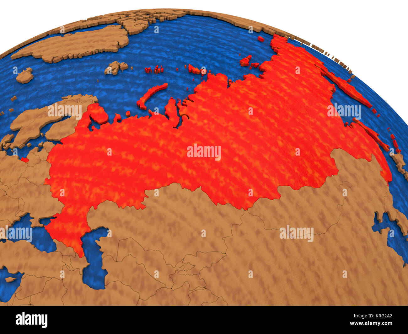 Mappa politica russia con i confini immagini e fotografie stock ad alta ...