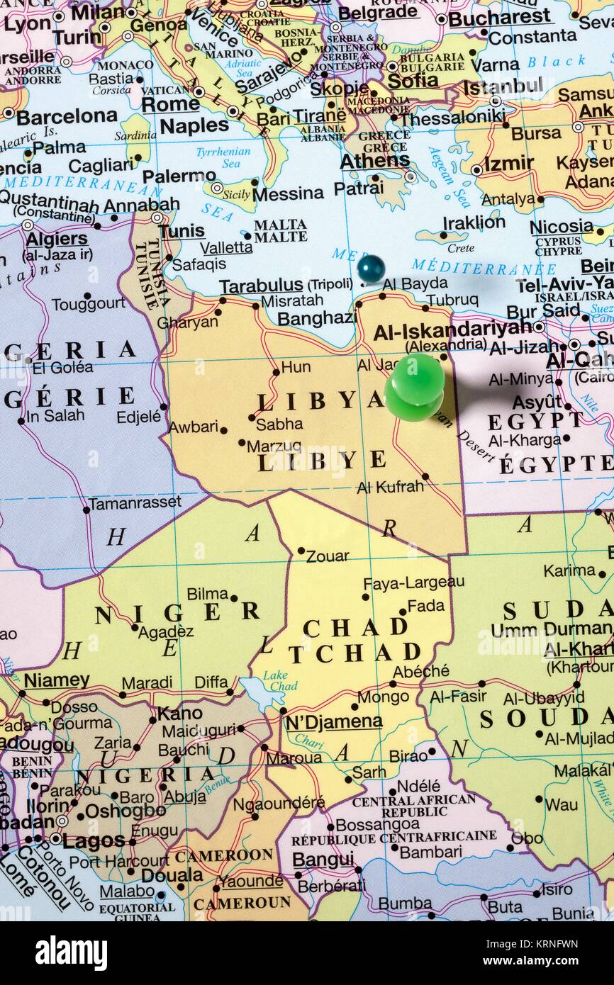 Mappa della libia immagini e fotografie stock ad alta risoluzione - Alamy
