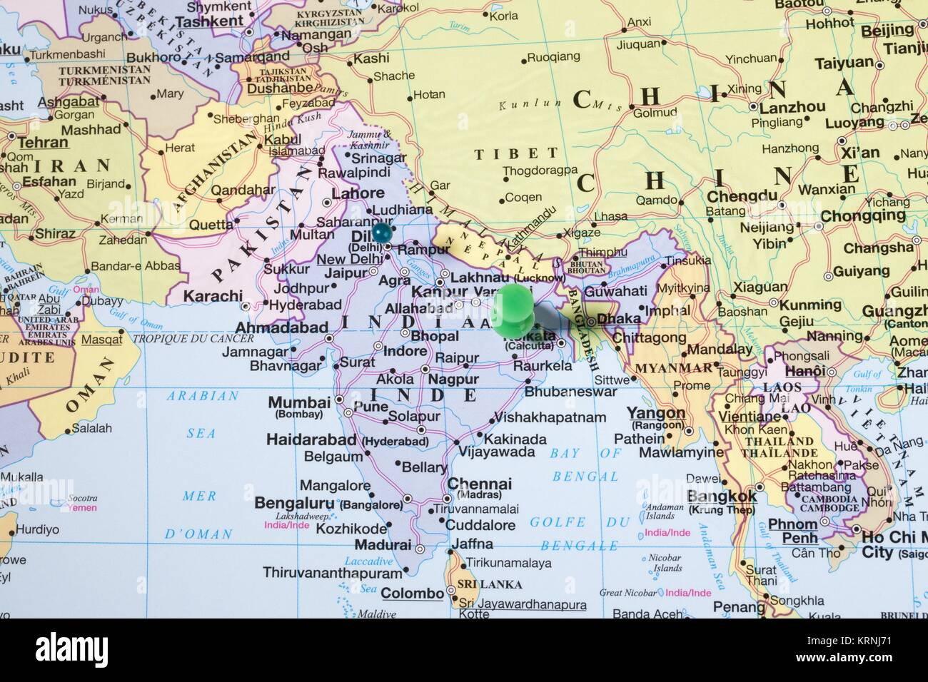 Asia cartina geografica fisica immagini e fotografie stock ad alta ...
