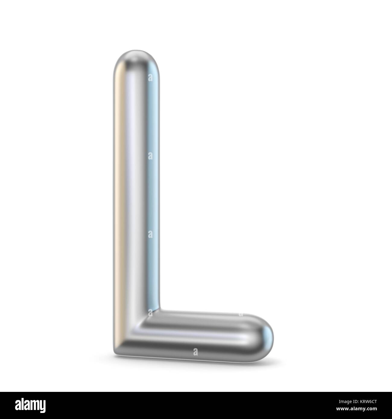 Alfabeto di metallo simbolo. La lettera L 3D Foto stock - Alamy