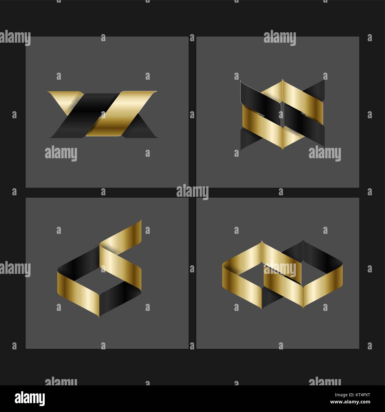 Set di simboli e forme. Le icone alla moda e logotipi. Segni aziendali ...