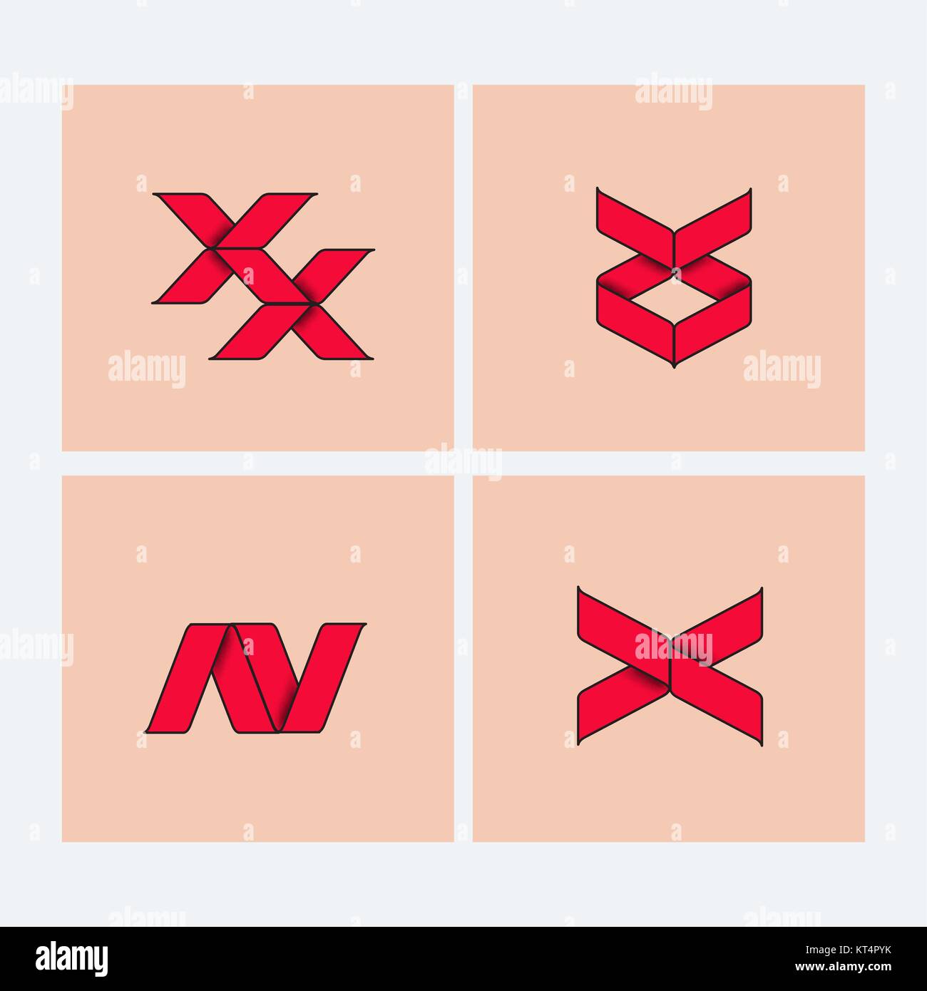 Set di simboli e forme. Le icone alla moda e logotipi. Segni aziendali ...