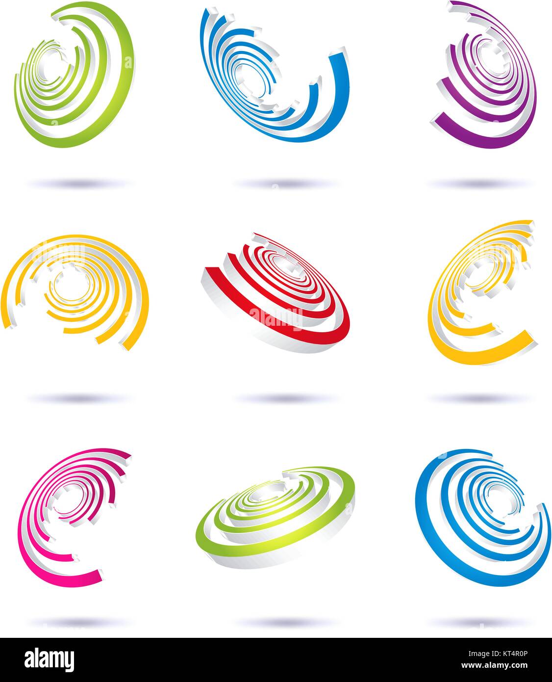 Set di simboli e forme. Le icone alla moda e logotipi. Segni aziendali ...