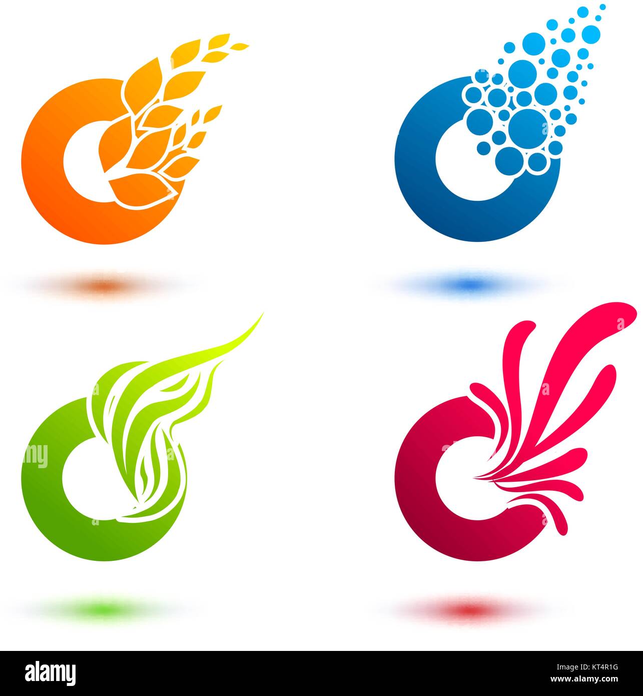 Set di simboli e forme. Le icone alla moda e logotipi. Segni aziendali ...