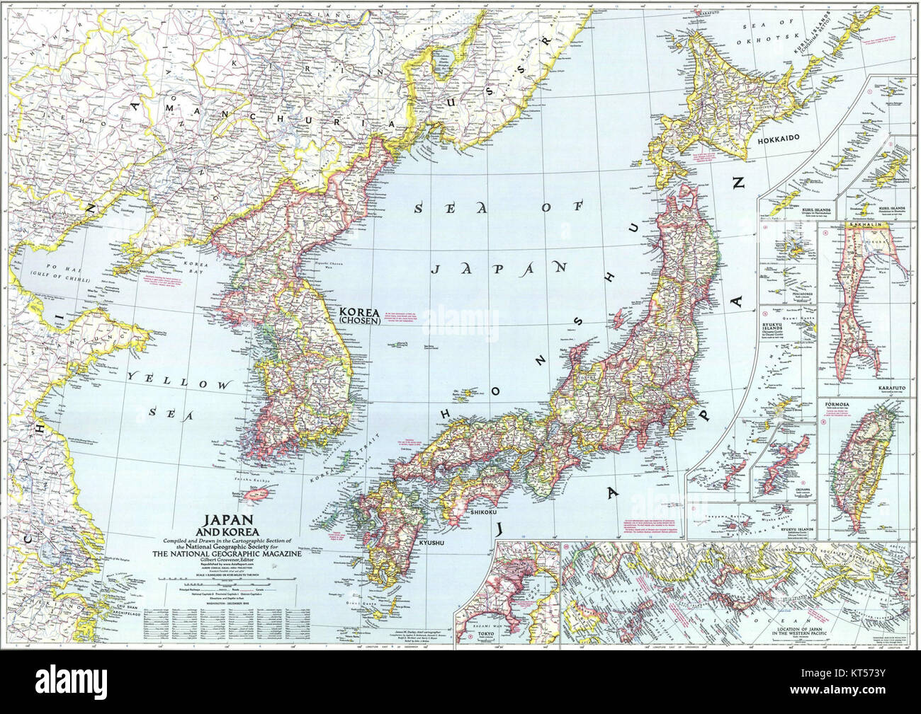 Carta geografica del giappone immagini e fotografie stock ad alta ...