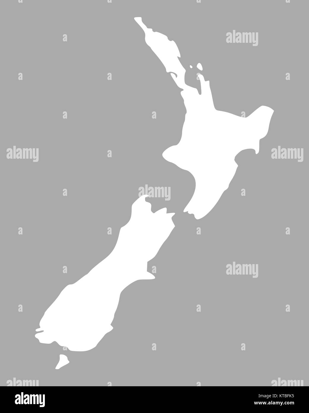 Karte von neuseeland immagini e fotografie stock ad alta risoluzione ...