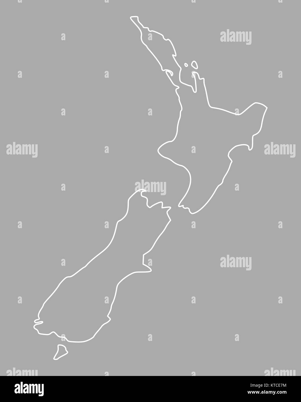 Karte von neuseeland immagini e fotografie stock ad alta risoluzione ...