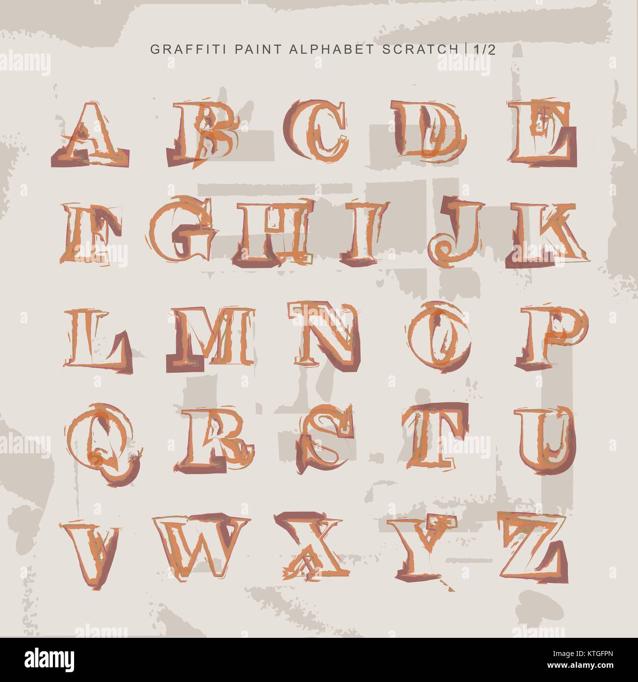 Scratch letters Immagini Vettoriali Stock - Alamy