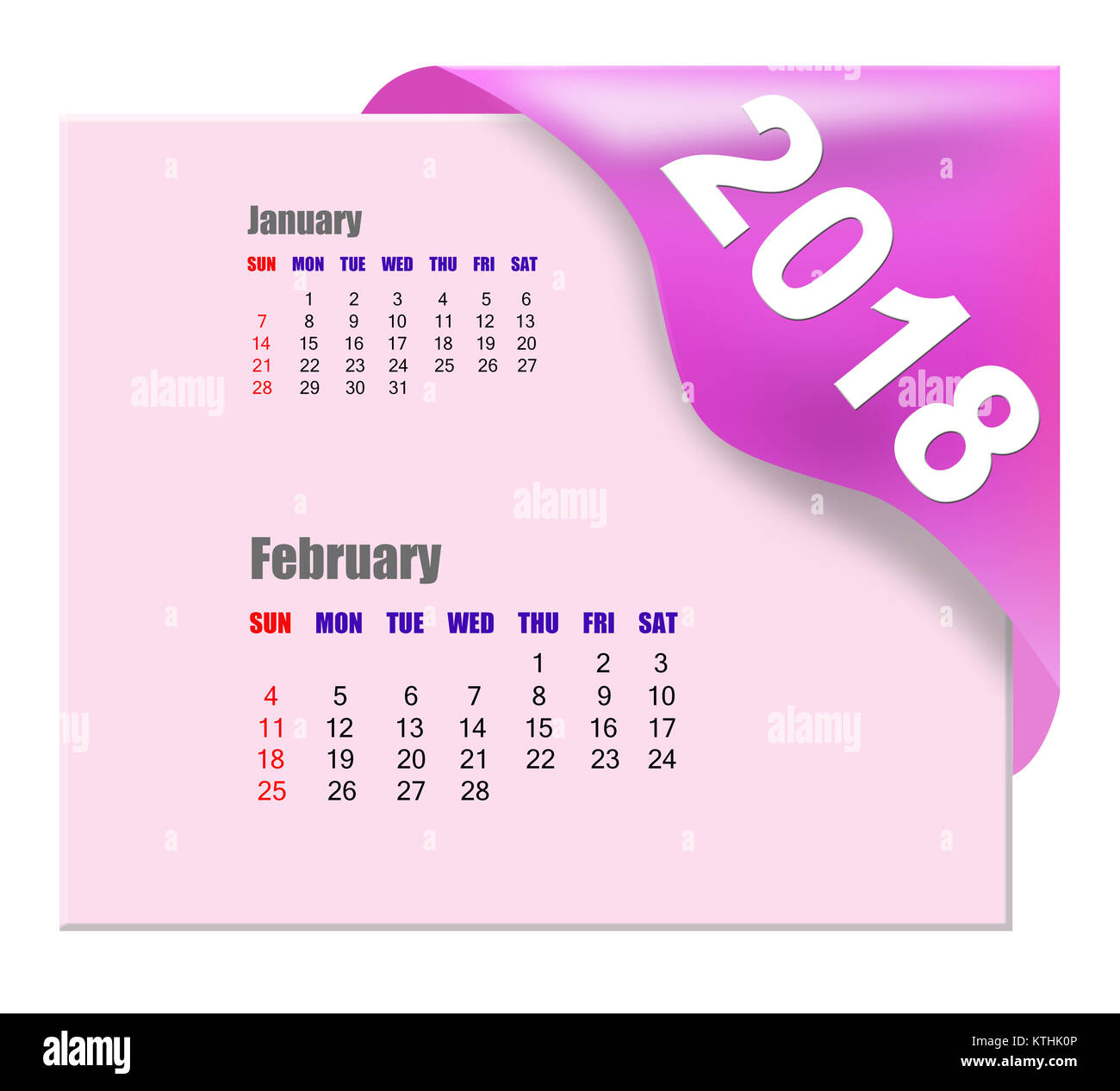 Calendario febbraio immagini e fotografie stock ad alta risoluzione - Alamy