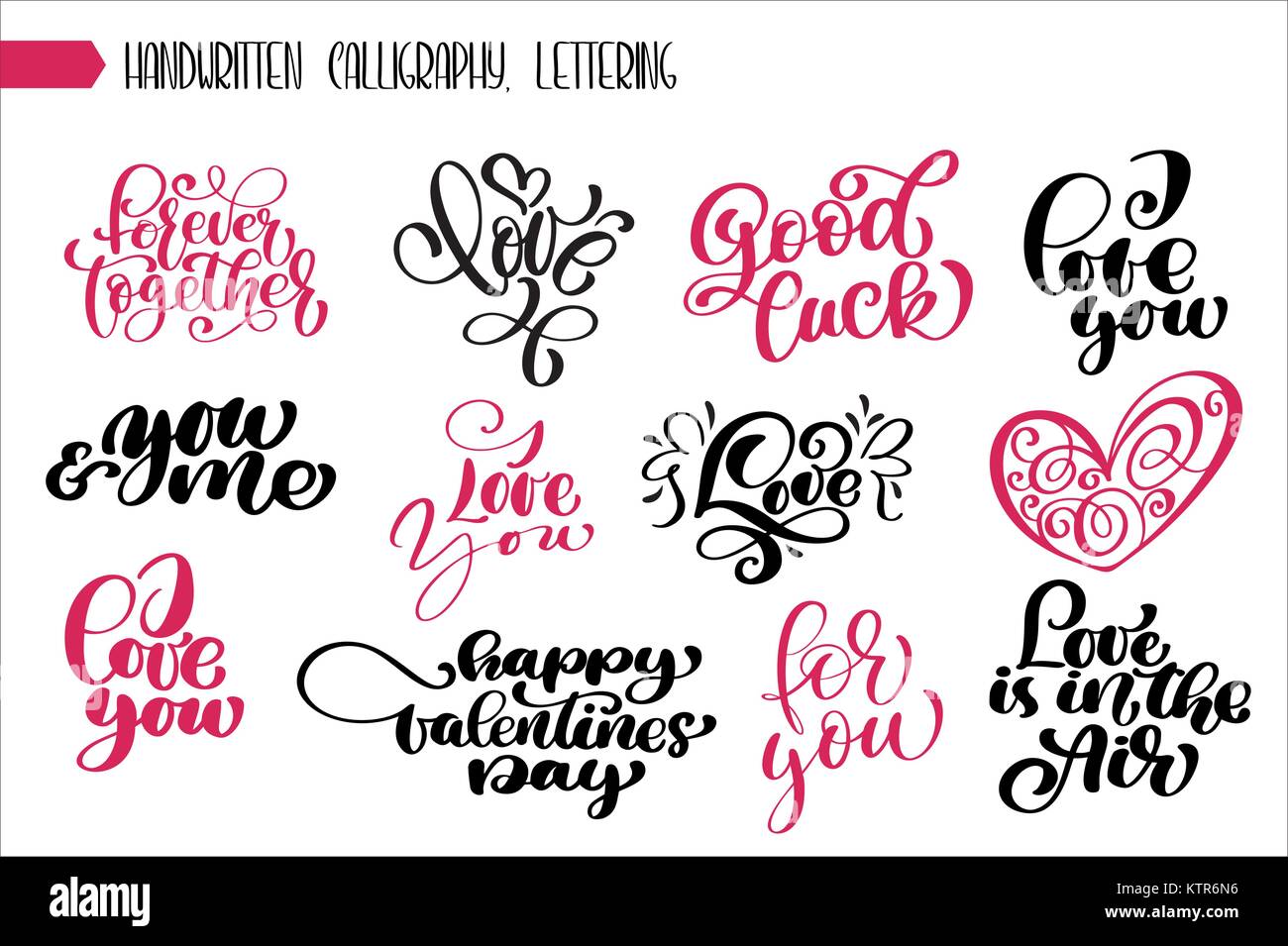 Impostare la frase il giorno di San Valentino la calligrafia. scritto a ...