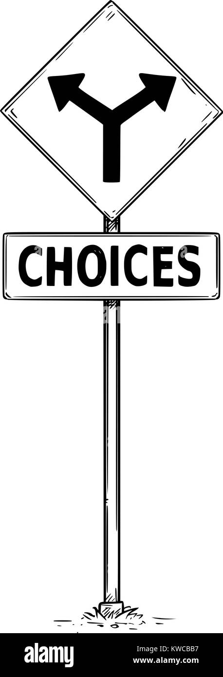 Cartello con scelte Immagini Vettoriali Stock - Alamy