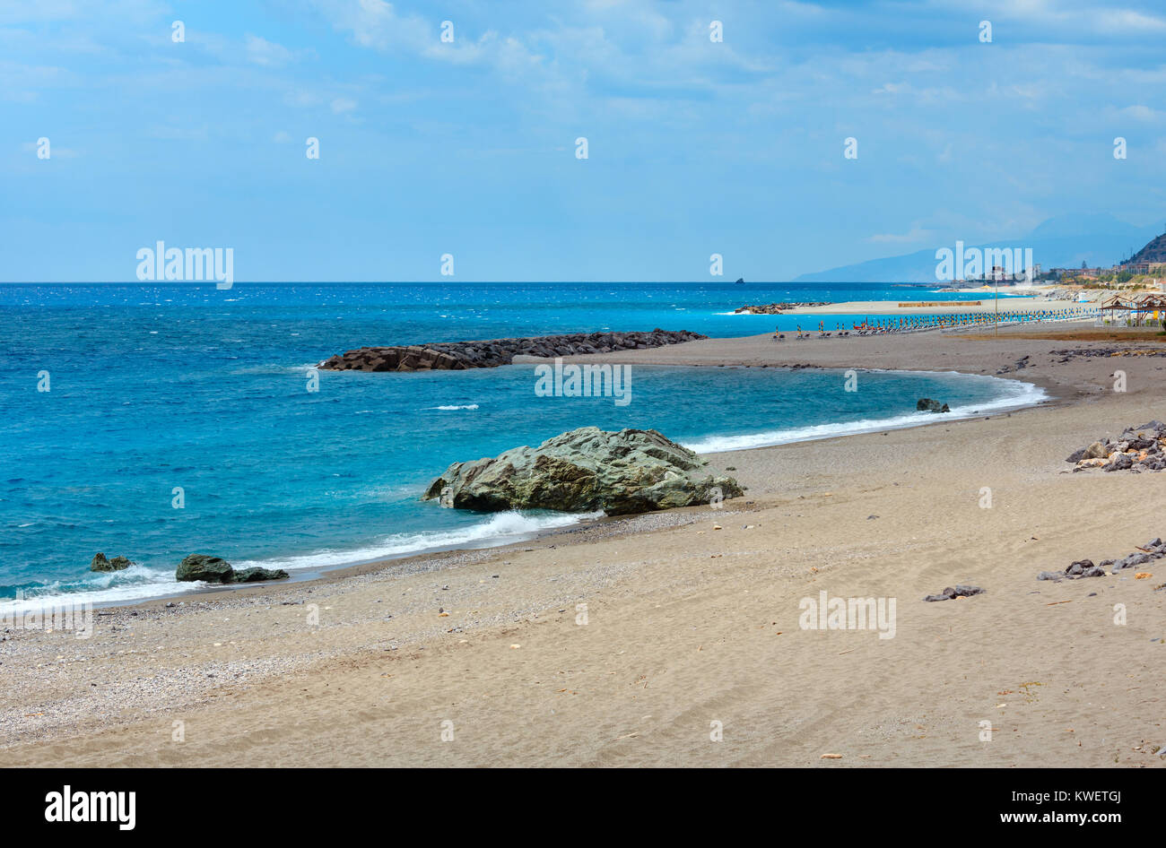 Bella Tirreno Calabrese mare paesaggio. Coreca Beach, Amantea, Calabria ...