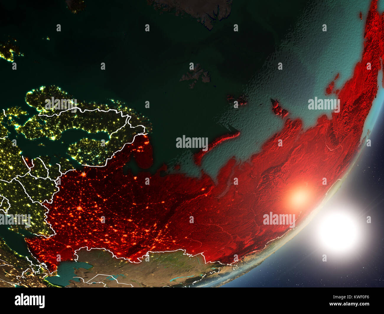 Mappa russia confini e città immagini e fotografie stock ad alta ...