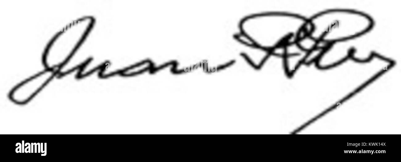 Juan Pablo Pérez Alfonzo firma Foto stock - Alamy