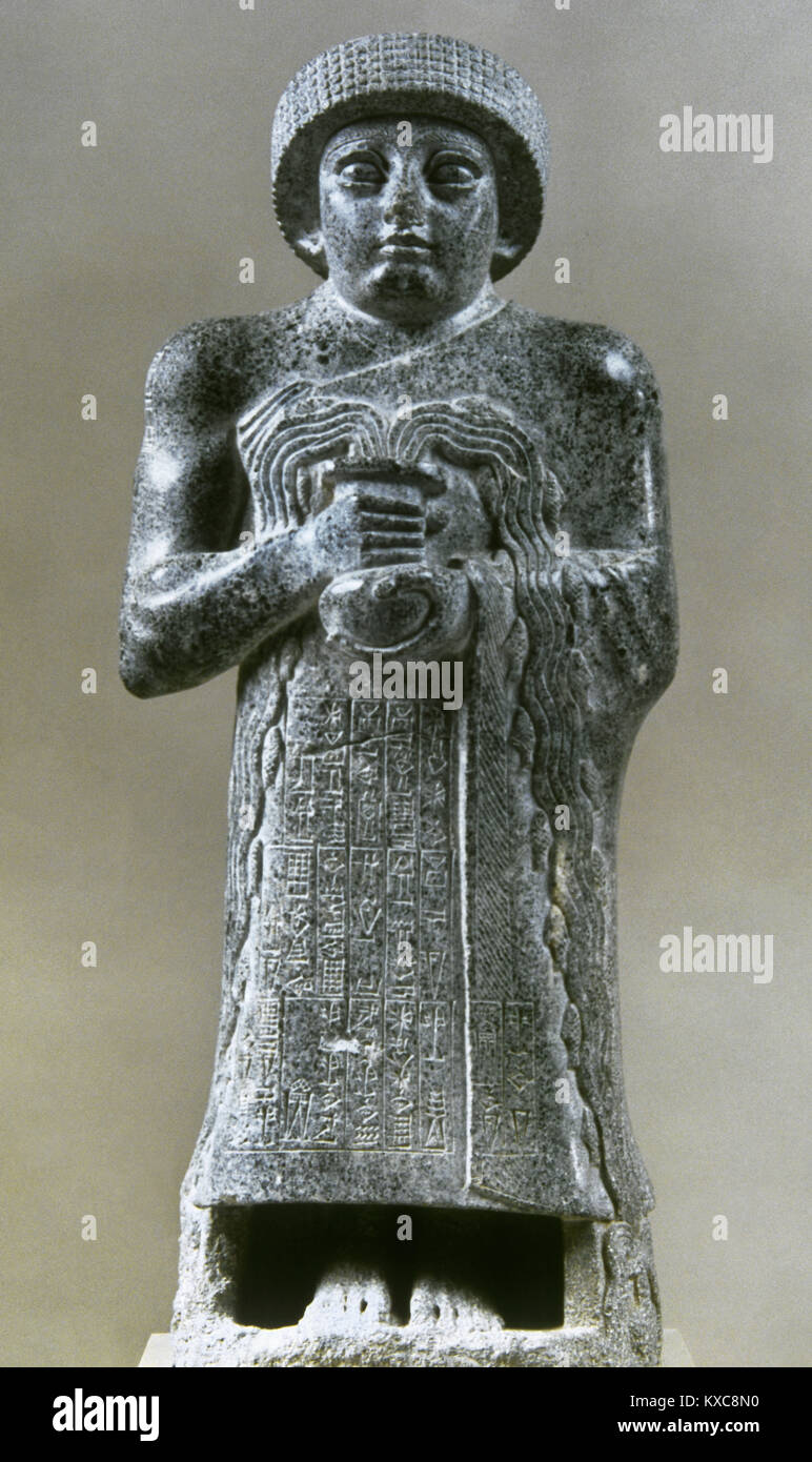Gudea. Principe di Lagash. Xii secolo. Calcite. Tempio E-ninnu ...