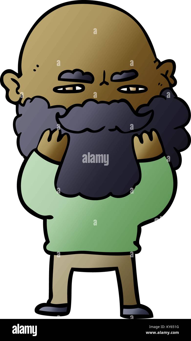Vecchio uomo con la barba Immagini Vettoriali Stock - Alamy