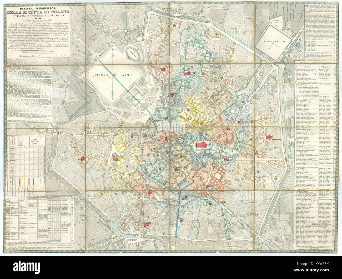 Mappa di milano quartieri immagini e fotografie stock ad alta ...