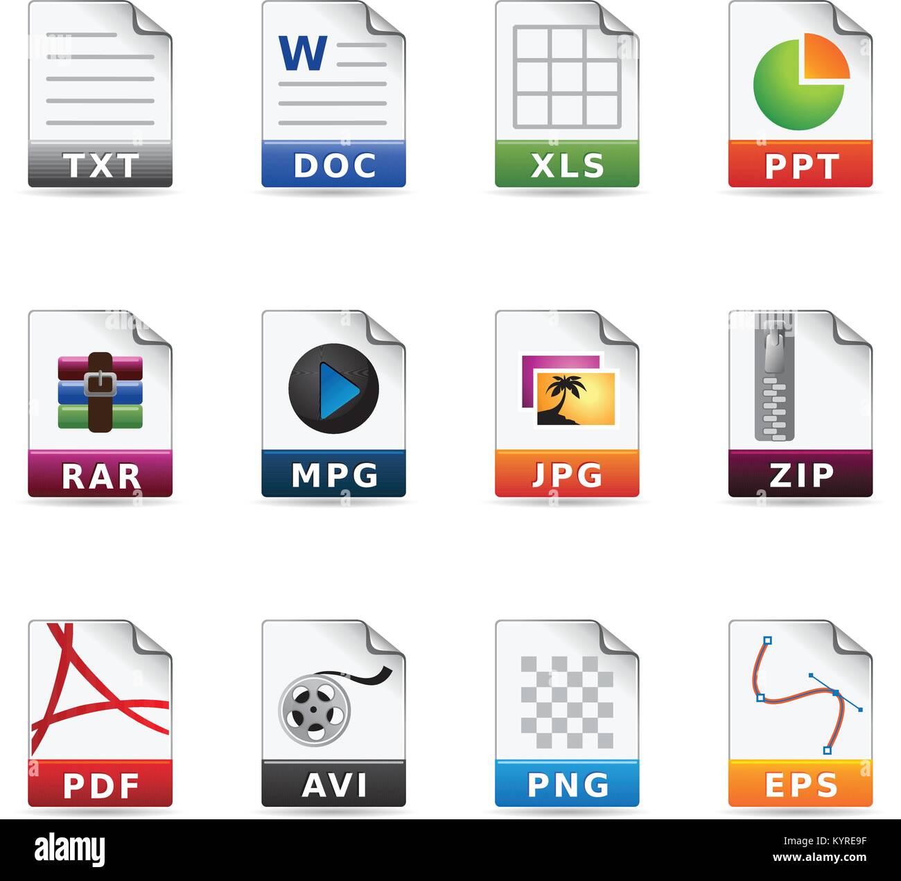 Icona del tipo di file immagini e fotografie stock ad alta risoluzione ...