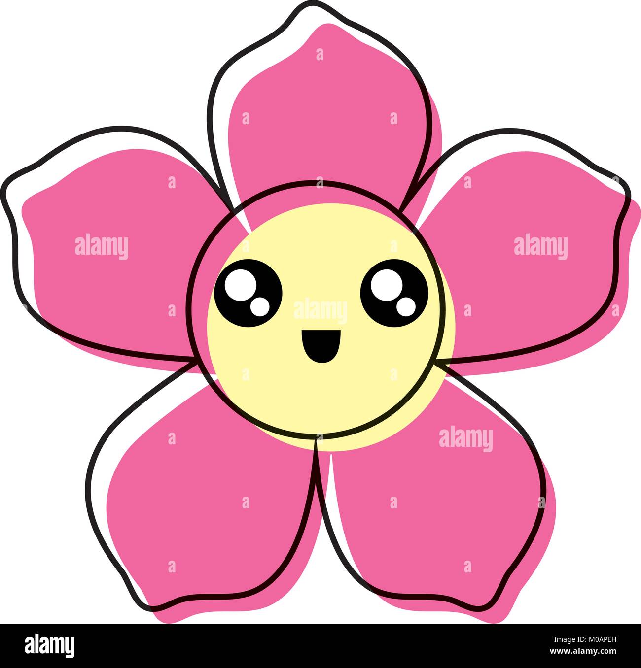 Kawaii fiore tropicale icona Immagine e Vettoriale - Alamy