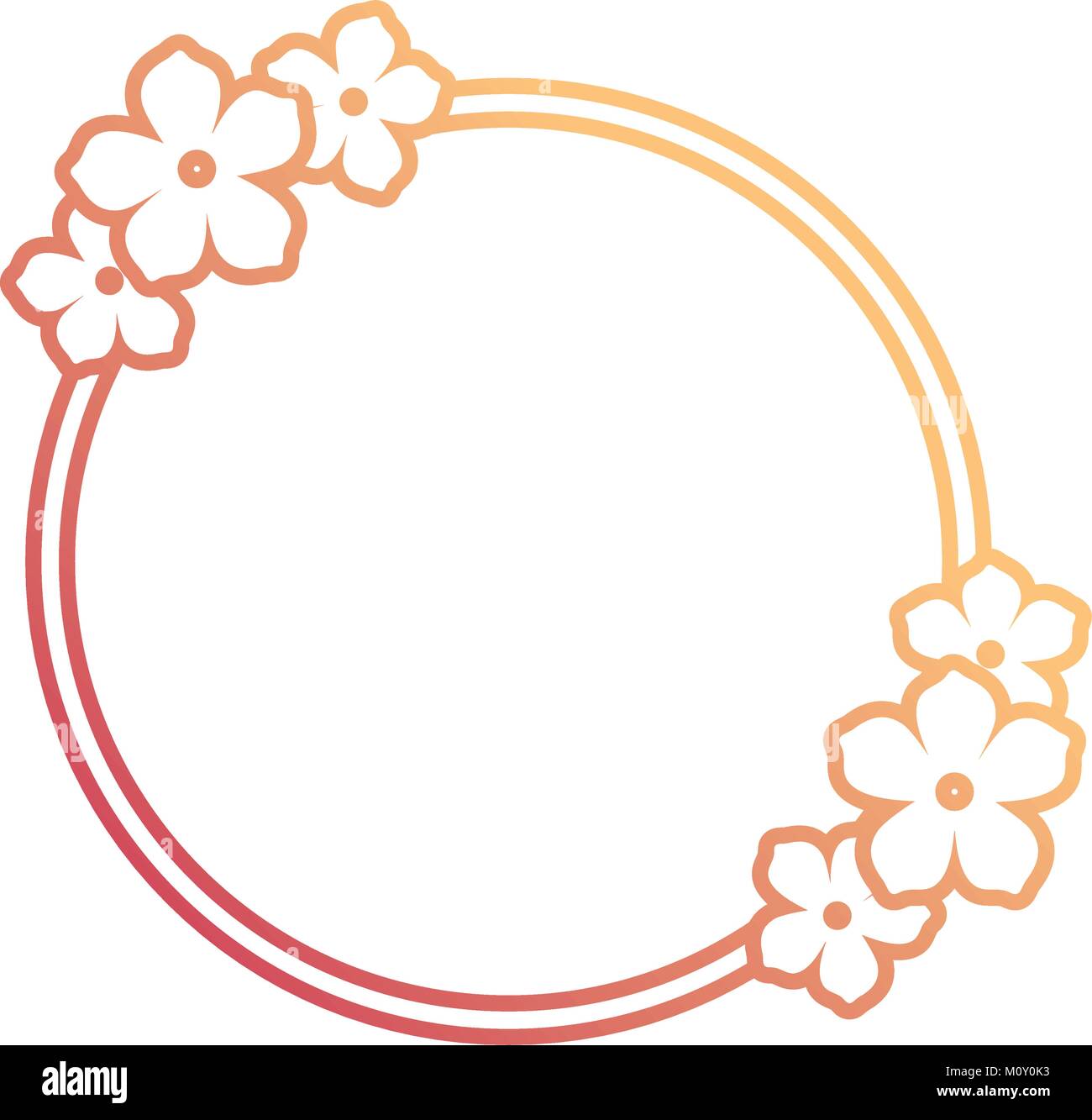 Cornice rotonda in legno nero Immagini Vettoriali Stock - Alamy