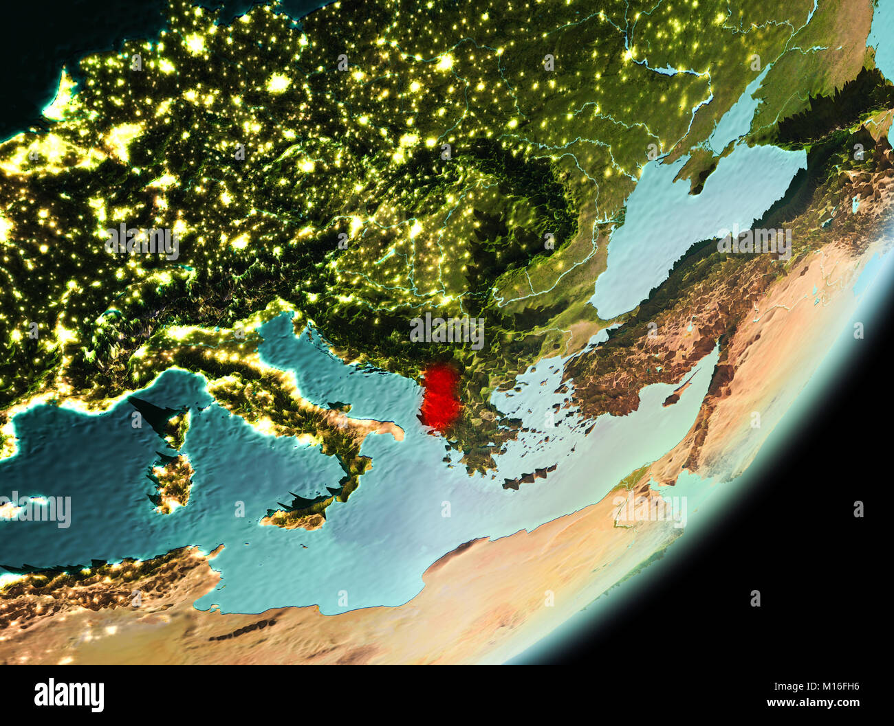 Albania satellite image immagini e fotografie stock ad alta risoluzione ...