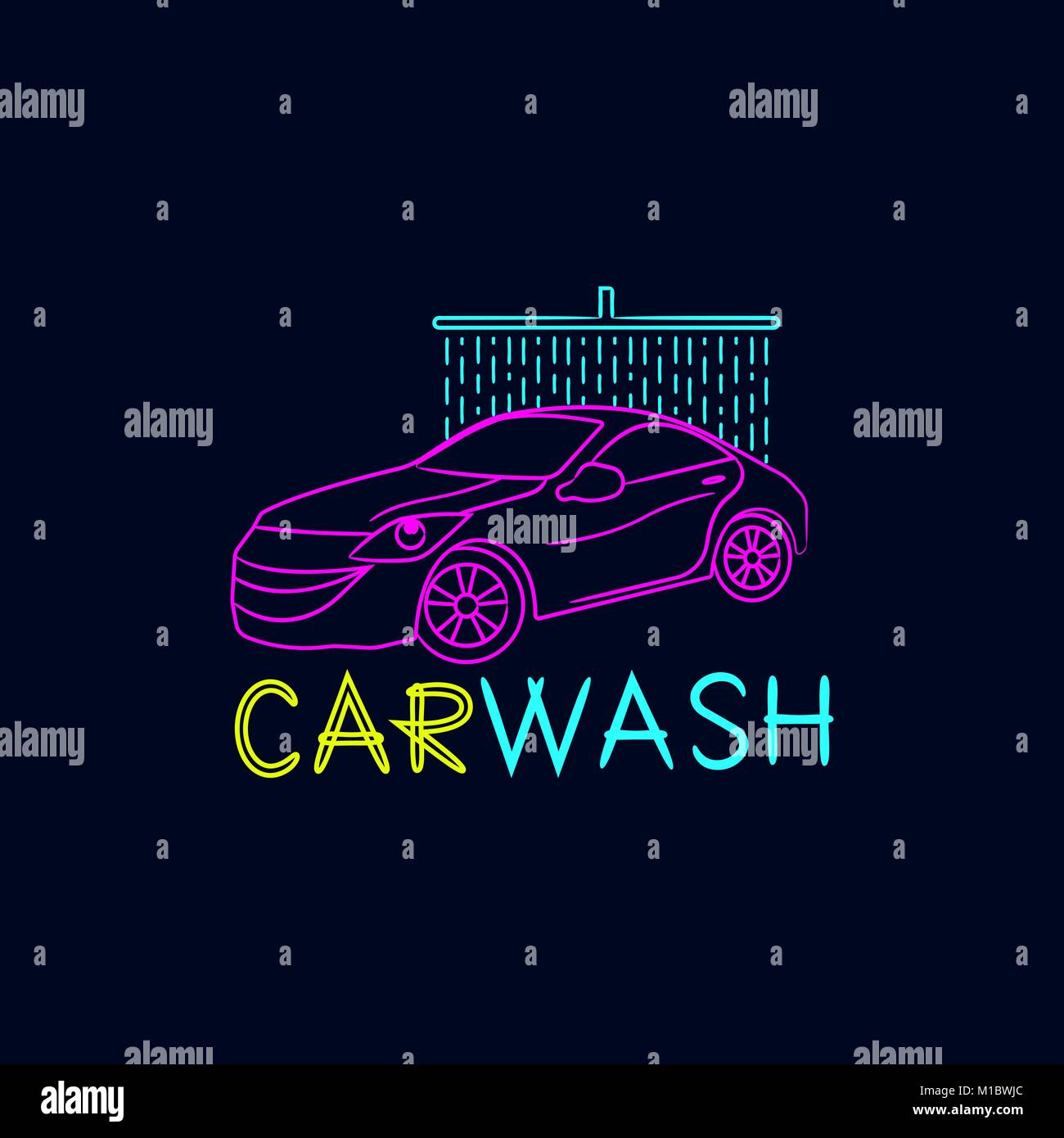 Logo autolavaggio immagini e fotografie stock ad alta risoluzione - Alamy