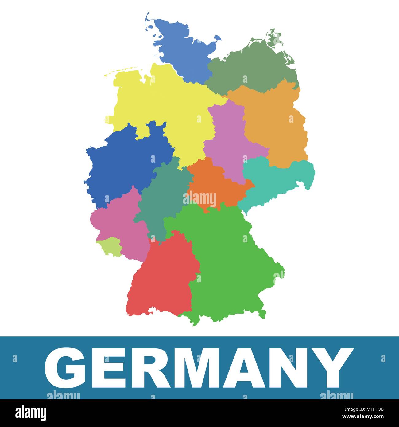 Mappa Della Germania E Dell'europa Centrale Immagini Vettoriali Stock ...