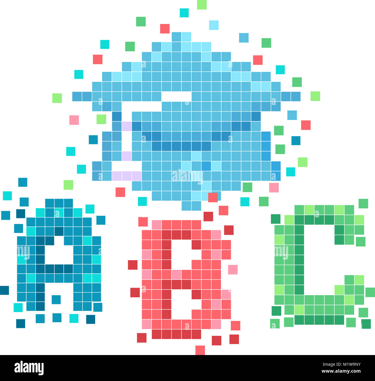 Alfabeto pixel art immagini e fotografie stock ad alta risoluzione - Alamy