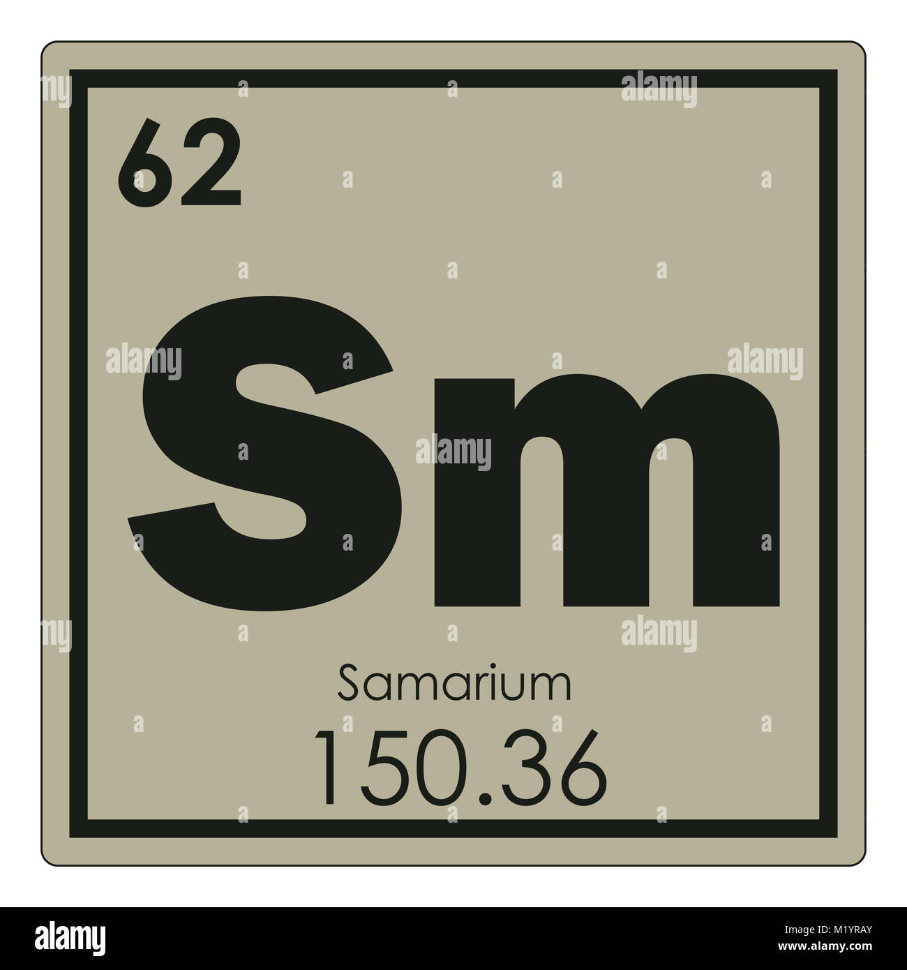 Il samario elemento chimico tavola periodica simbolo della scienza Foto ...