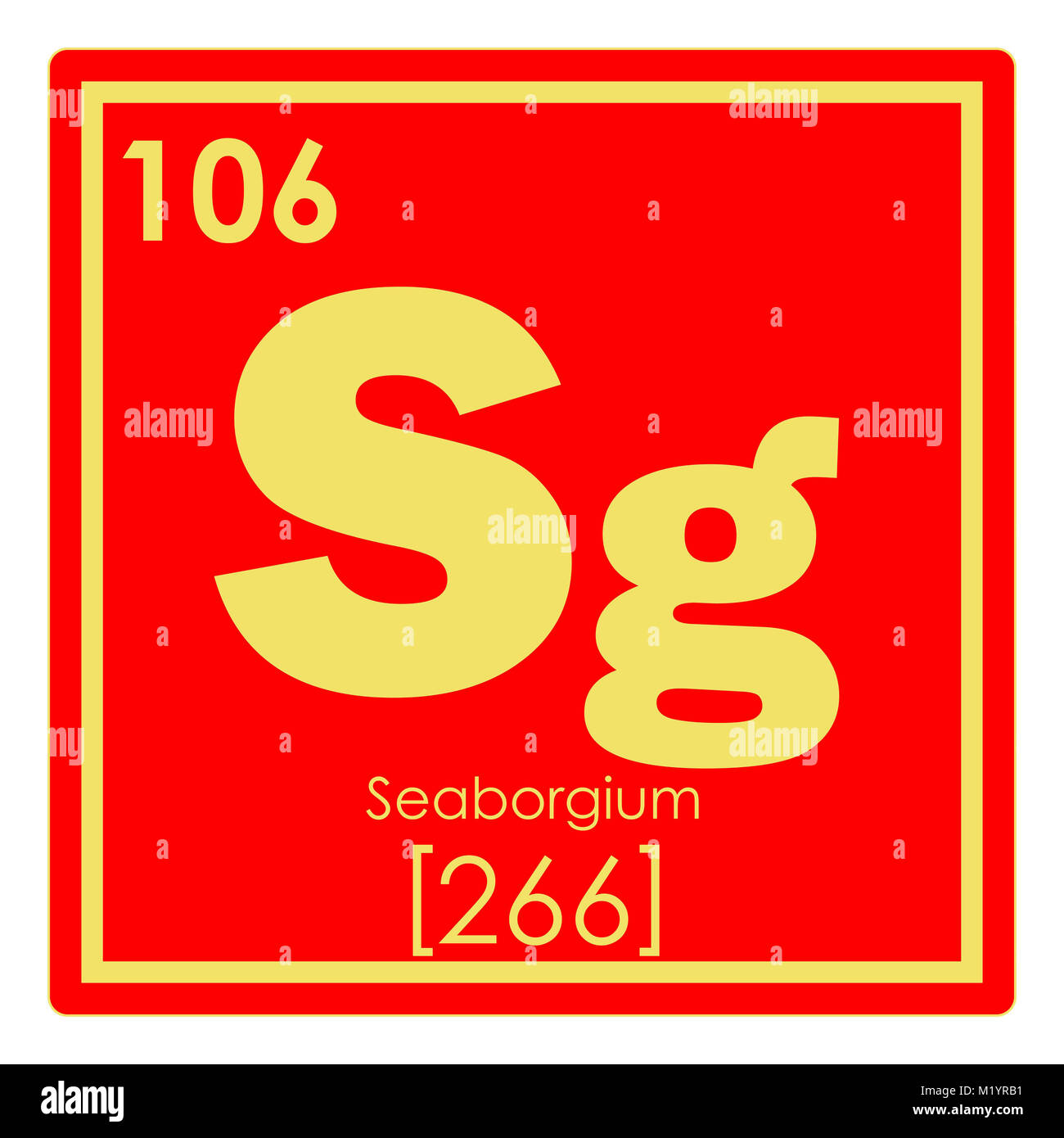 Seaborgio elemento chimico tavola periodica simbolo della scienza Foto ...