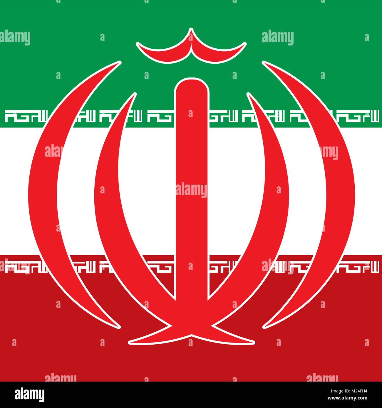 Iran stemma e bandiera, simboli ufficiali della nazione Immagine e ...