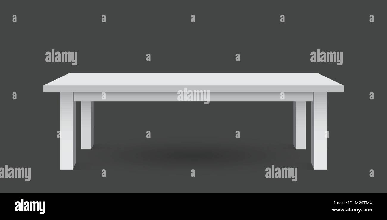 Vettore 3d tabella per la presentazione di oggetti. Bianca vuota della ...