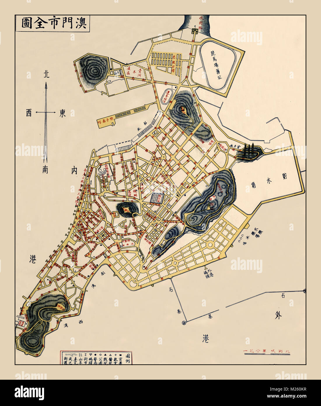 Mappa antica di macao immagini e fotografie stock ad alta risoluzione ...