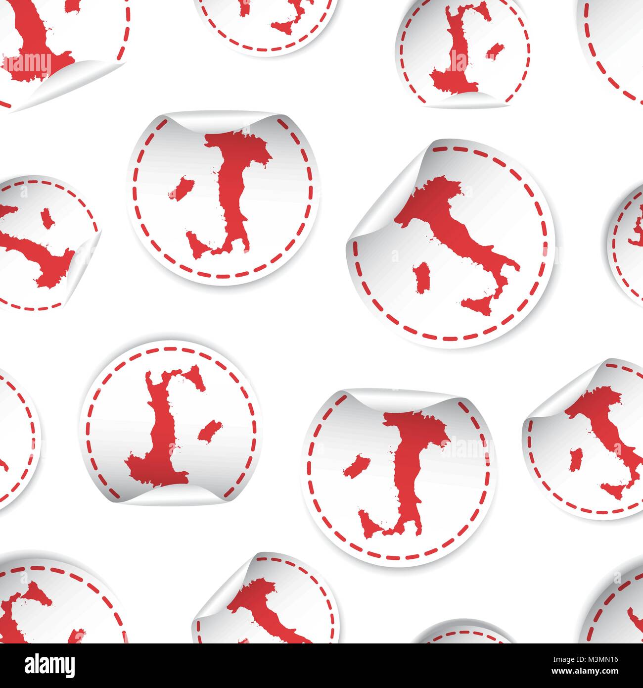 Italia mappa sticker seamless pattern sfondo. Il concetto di Business ...