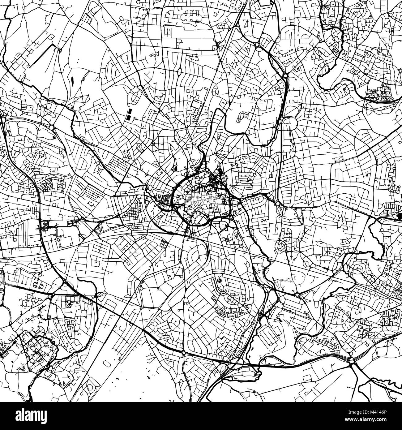 Coventry downtown mappa con molti dettagli per vari usecases. Questa ...