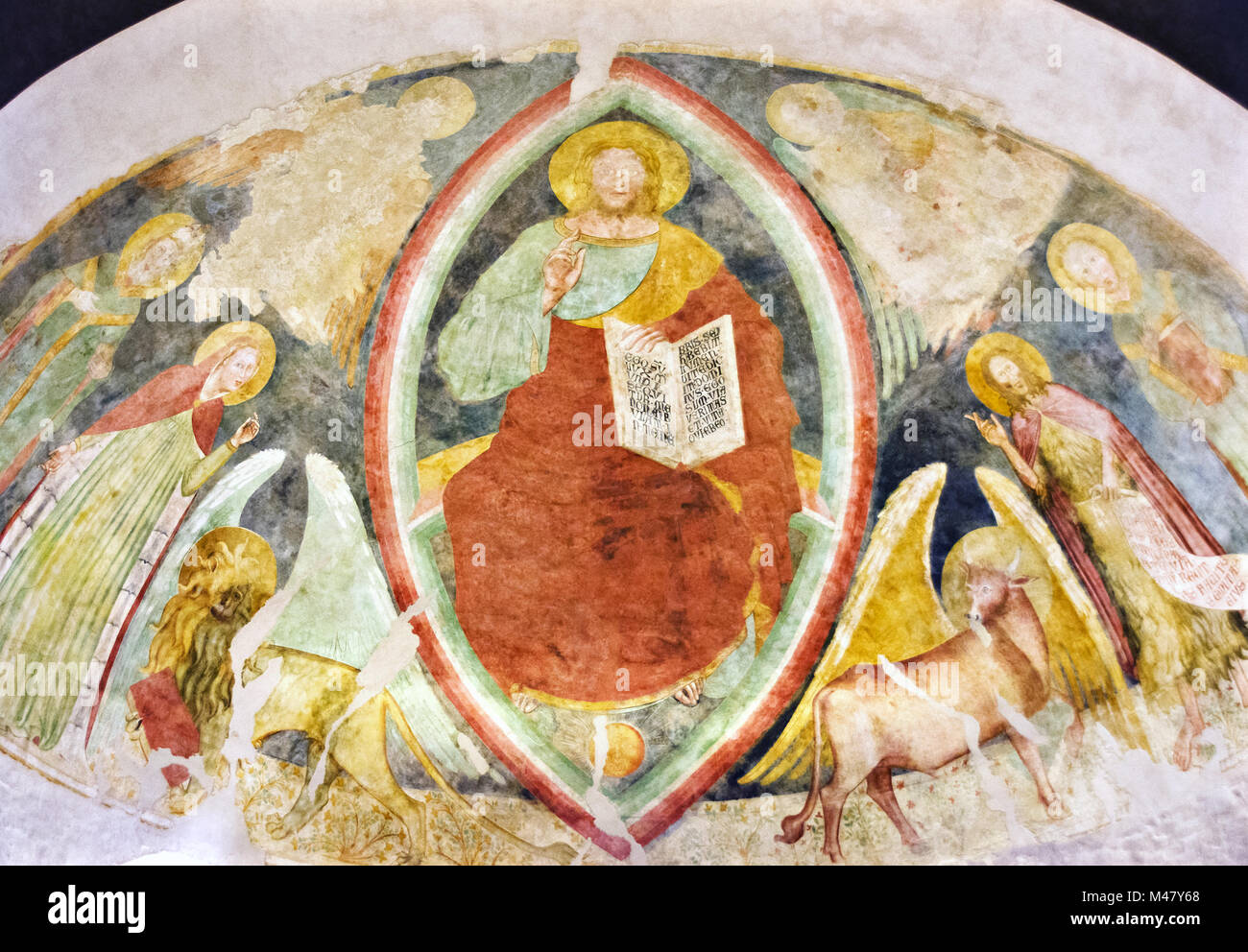 Affresco all'abside di una basilica paleocristiana Foto stock - Alamy