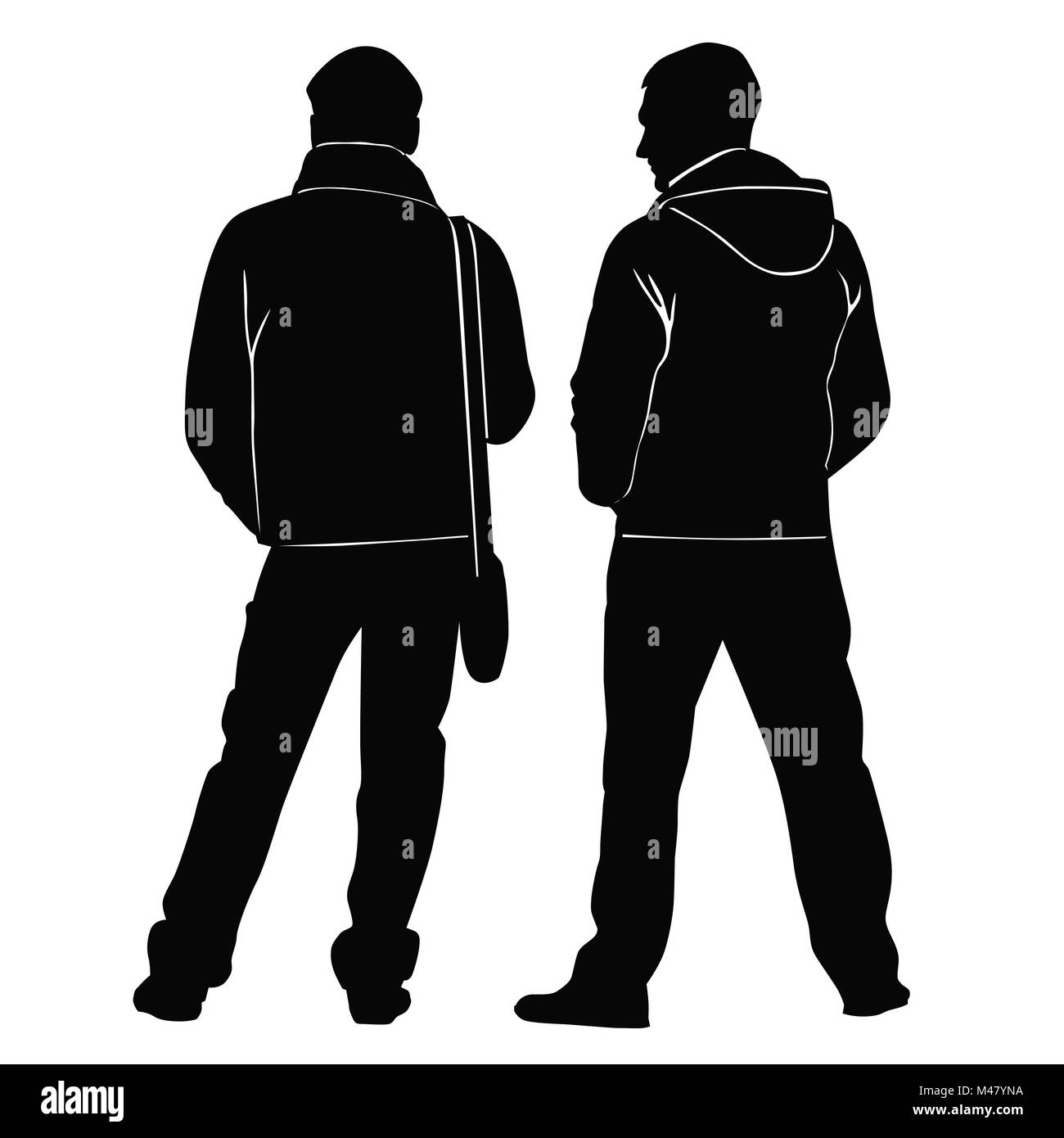 Due persone che parlano Foto e Immagini Stock in Bianco e Nero - Alamy