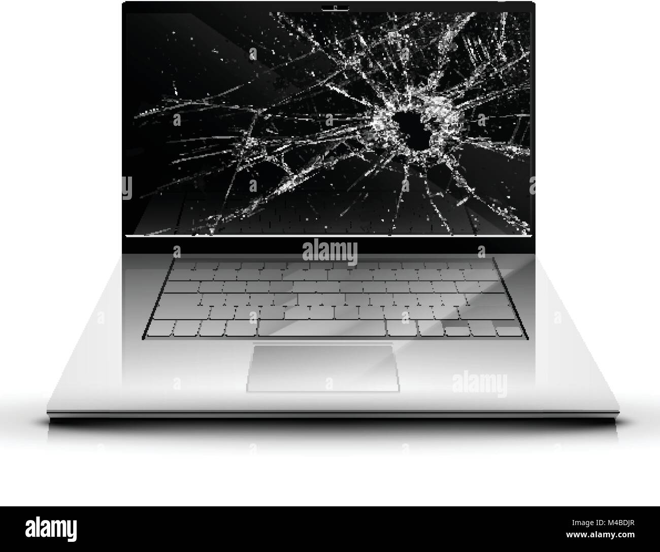 Schermo del computer rotto Immagini Vettoriali Stock - Alamy