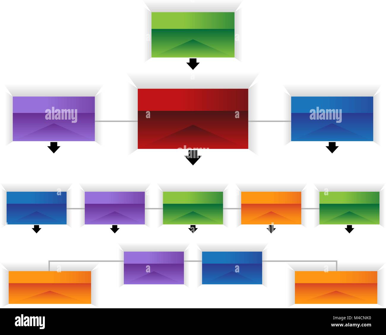 Corporate hierarchy structure chart Immagini Vettoriali Stock - Alamy