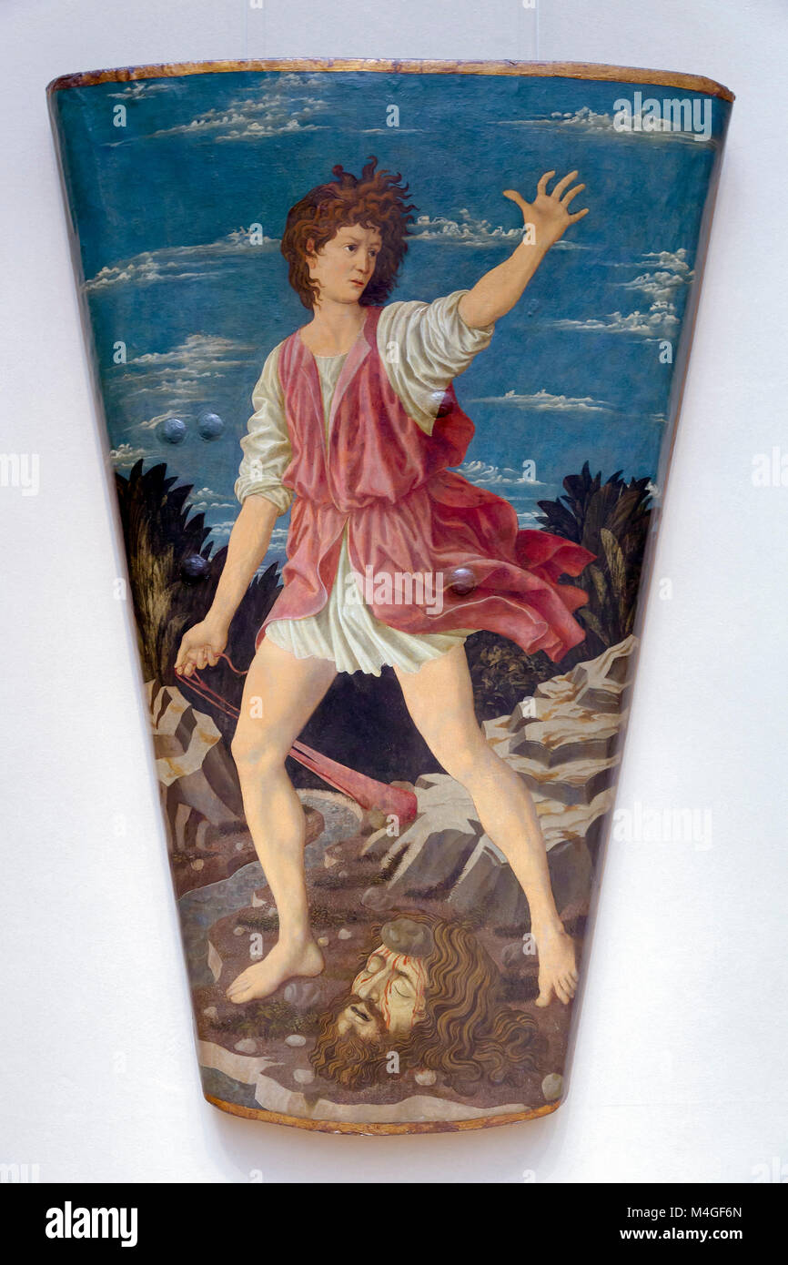 Davide con la testa di Golia, Andrea del Castagno, circa 1415, National ...