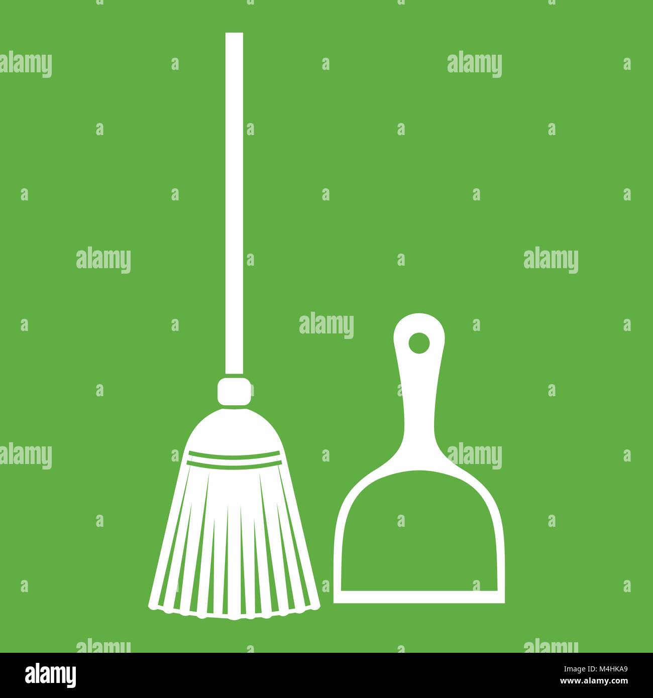 Scopa e paletta Icon green Immagine e Vettoriale - Alamy
