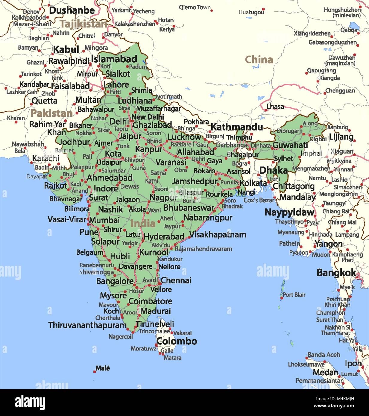 Mappa India Immagini e Fotos Stock - Alamy