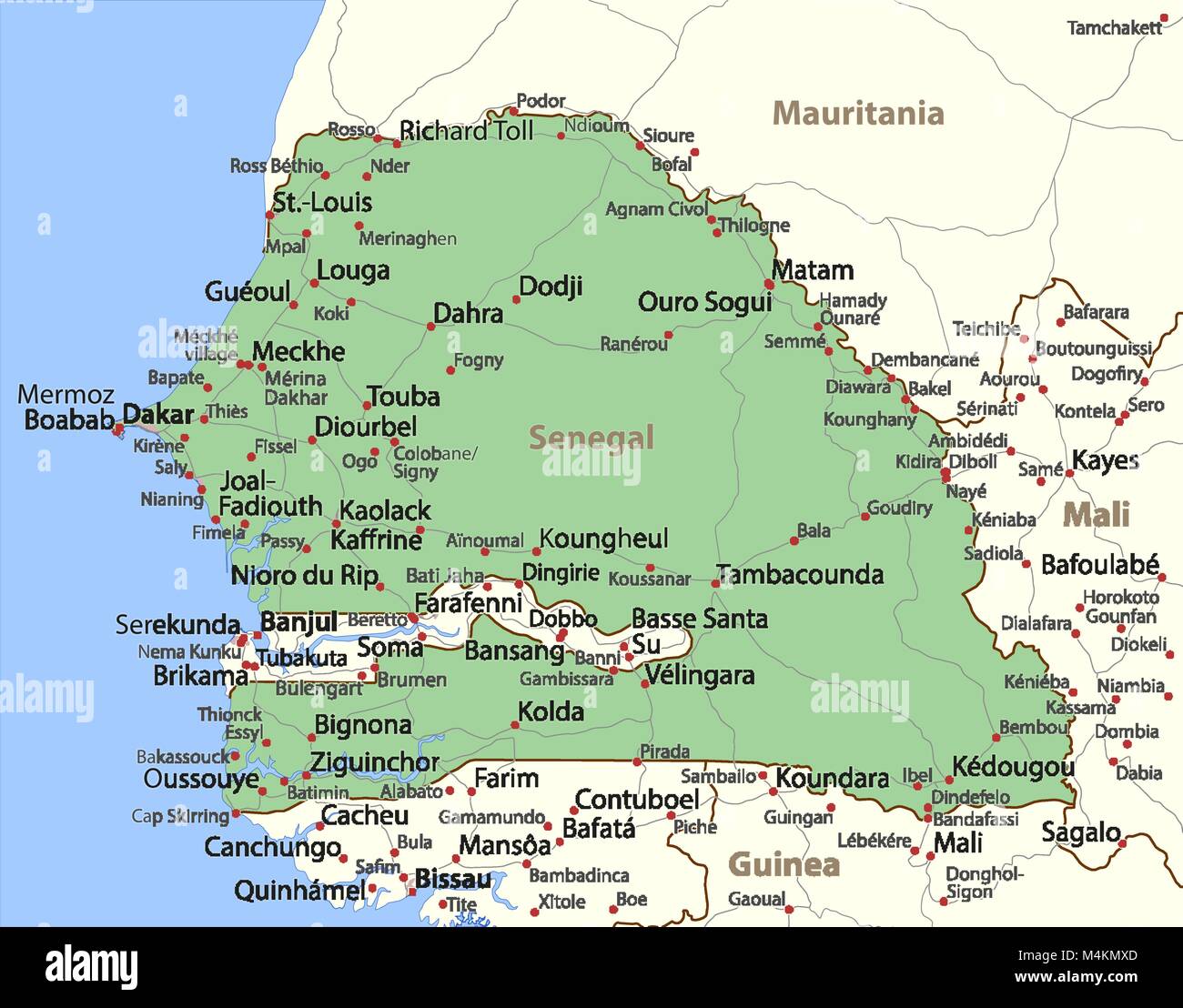 Senegal cartina immagini e fotografie stock ad alta risoluzione - Alamy