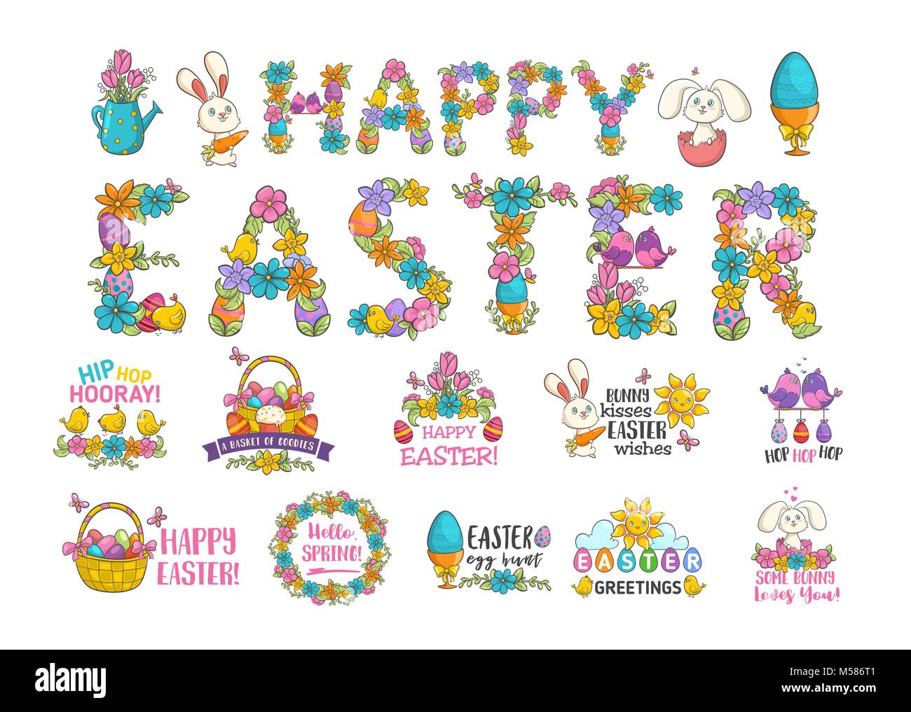 Poster di pasqua Immagini Vettoriali Stock - Alamy