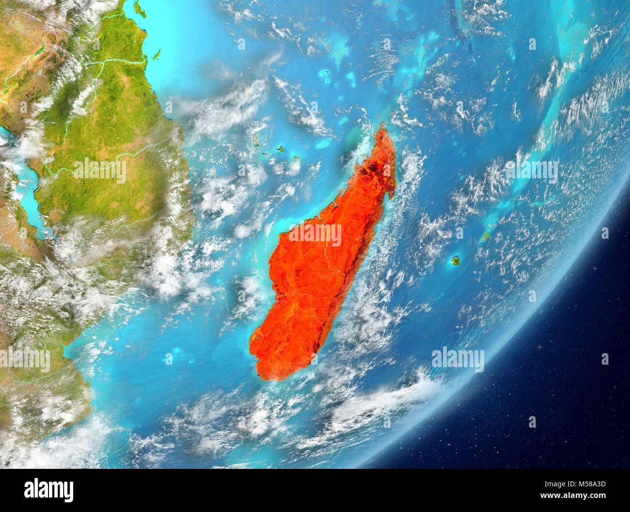 Madagascar satellite image immagini e fotografie stock ad alta ...