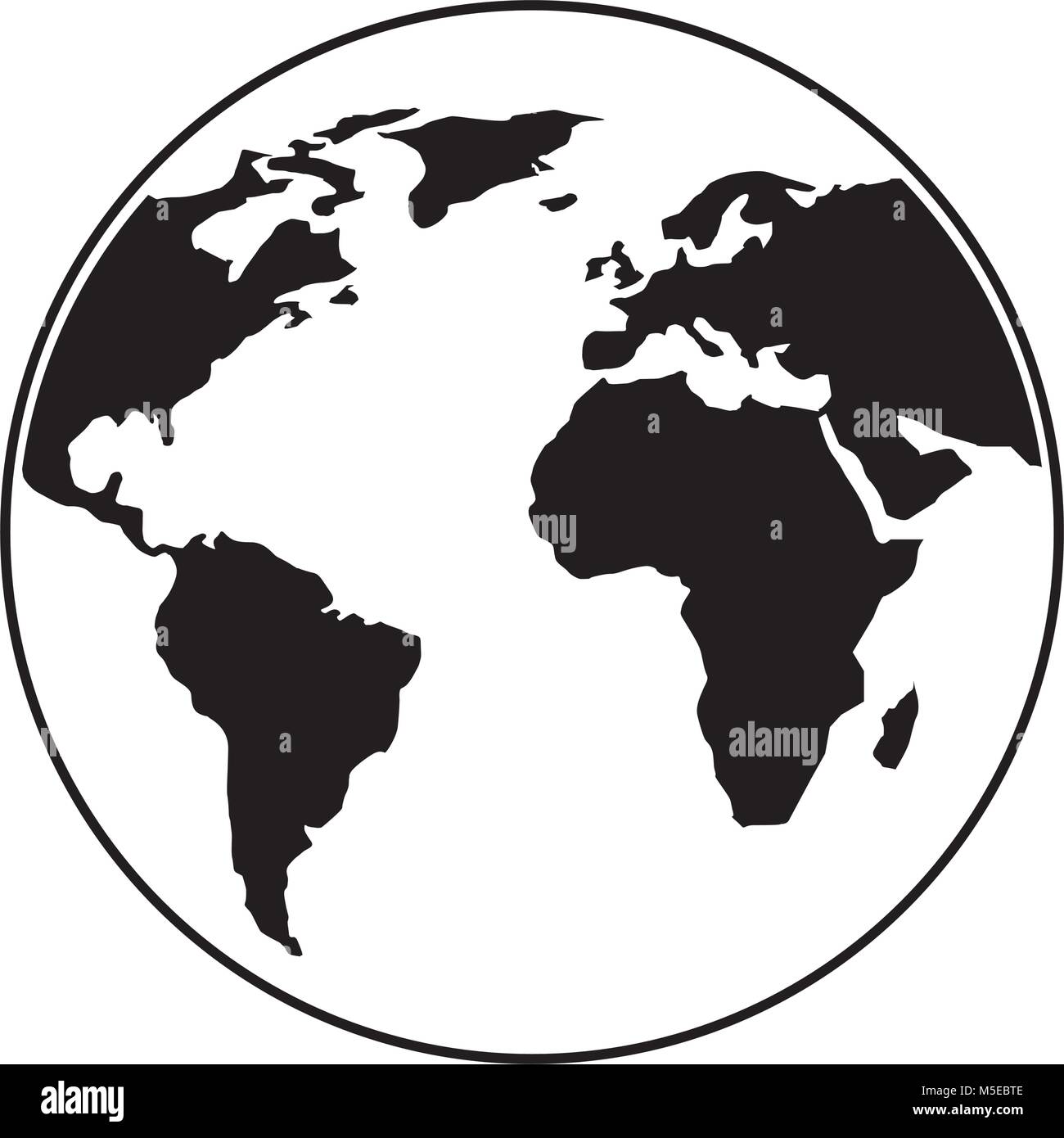 Globo mondo pianeta terra icona mappa Immagine e Vettoriale - Alamy