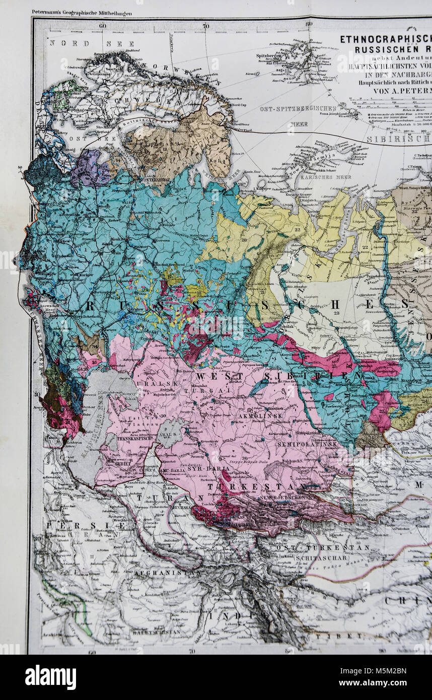 Vecchia Mappa Della Siberia Immagini e Fotos Stock - Alamy