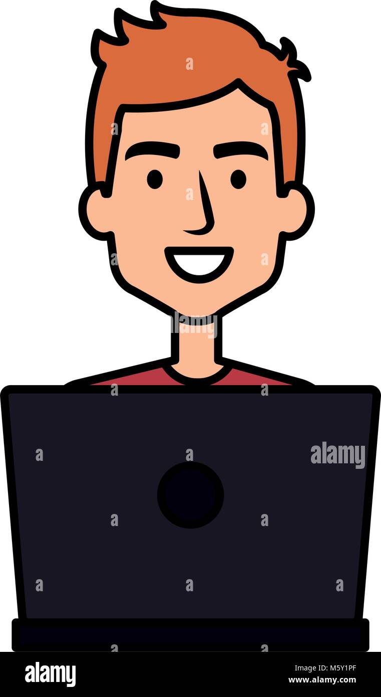 Uomo al computer stilizzato Immagini Vettoriali Stock - Pagina 2 - Alamy